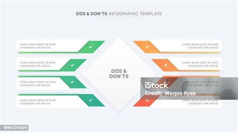 해야 할 일과 하지 말아야 할 일 장단점 Vs 대 비교 인포그래픽 디자인 템플릿 인포그래픽에 대한 스톡 벡터 아트 및 기타 이미지 인포그래픽 정사각형 구성 장단점