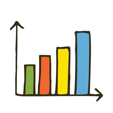 Premium Vector Doodle Graph Chart Icon Or Logo Hand Drawn With Thin Black Line