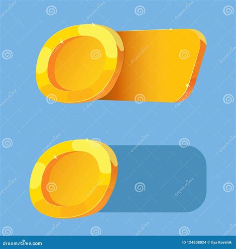 Gold Coin For The Game Interface In A Mobile Casual Game Gui Element Gold Plaque For Showing