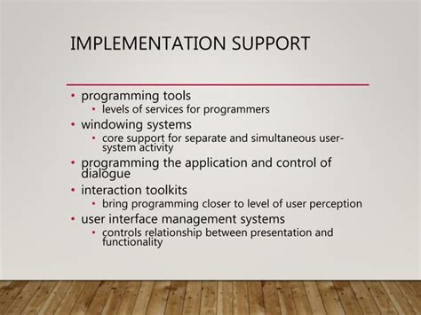 Chapter 6 Implementation Support Ppt