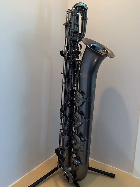 Cannonball Stone Series B5 B Ice Bari Saxophone Black Ice Reverb