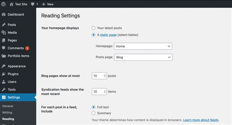setting a static page as your homepage learn wordpress