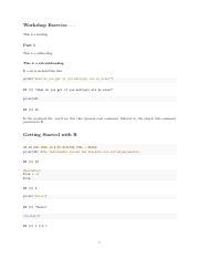 Getting Started With R Workshop Exercises Lab Practices Course Hero