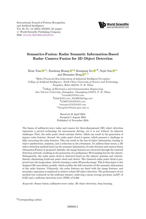 semantics fusion radar semantic information based radar camera fusion