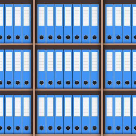 Premium Vector Office Folders On Shelves Pattern Business Hard Covered Document Folders Decent