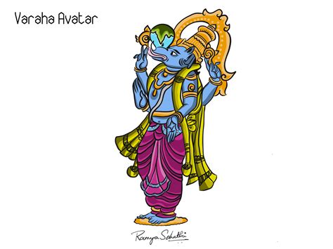 Varaha Avatar By Ramya Seshathri On Dribbble