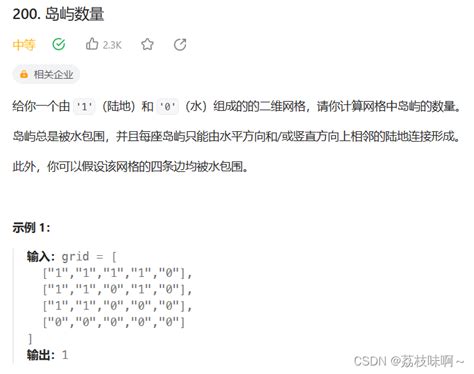leetcode200 岛屿数量 csdn博客