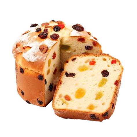 건포도와 말린 과일을 곁들인 전통적인 크리스마스 파네토네 크리스마스 케이크 하얀 케이크 과일 케이크 Png 일러스트 및 이미지 에 대한 무료 다운로드 Pngtree