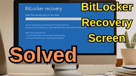 Unlocking My Computer With Bitlocker Recovery Key In Bitlocker Recovery Screen Did I Get