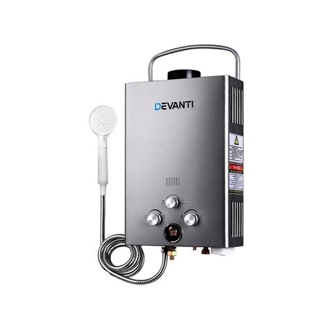 Devanti Outdoor Gas Hot Water Heater W Pump Grey Bunnings Australia