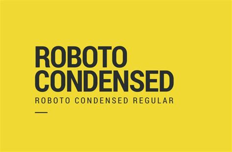 Roboto Condensed Font Fonts Hut