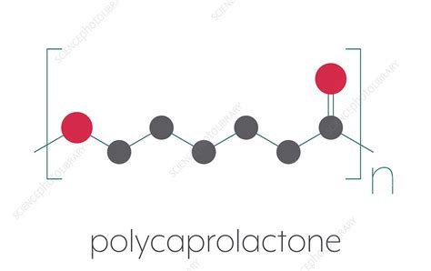 Polycaprolactone Polymer Chemical Structure Illustration Stock Image F027 9166 Science