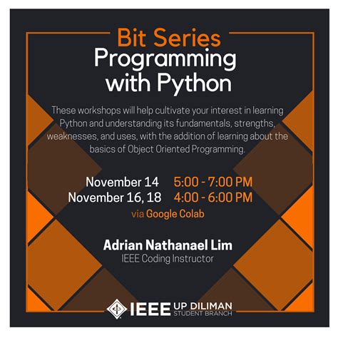 Bit Series Programming With Python University Of The Philippines Diliman