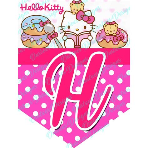 Hello Kitty Theme Banderitas Sold Per Letter Shopee Philippines