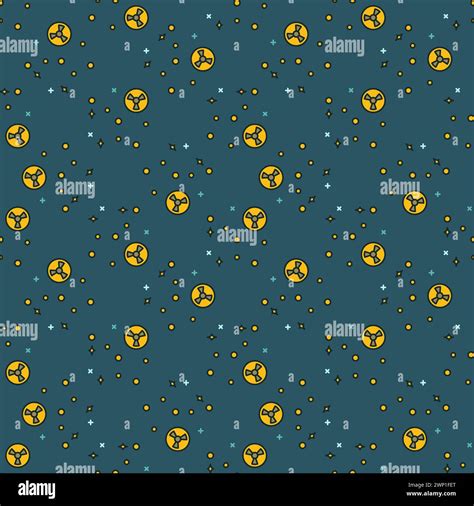Nuclear Weapon In Galaxy Vector Radiation Concept Colored Seamless Pattern Stock Vector Image