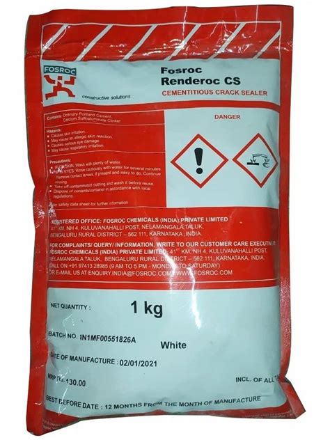Fosroc Renderoc Cs Powder Packaging Size 1 Kg At ₹ 130 Kg In Lucknow Id 2850179957262