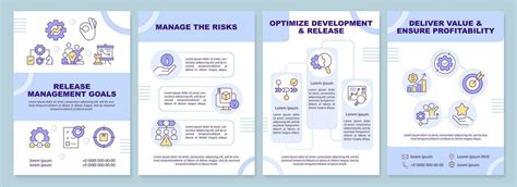 Release Management Goals Blue Brochure Template Leaflet Design With
