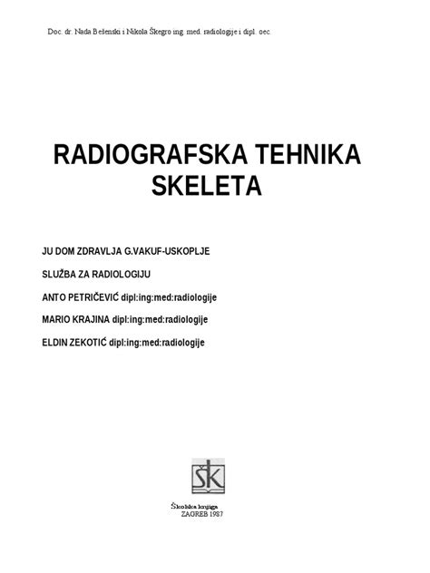 Radiografska Tehnika Skeleta Pdf