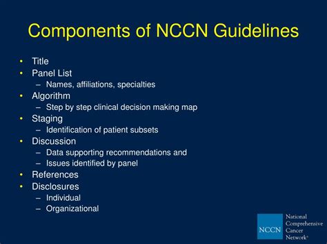 PPT NCCN And NCCN Clinical Practice Guidelines In Oncology PowerPoint Presentation ID