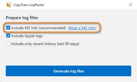 What Does The MS Info File Contain