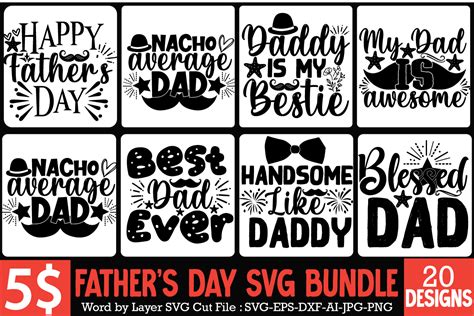 Dad T Shirt Design Bundle Happy Father S Day Svg Bundle Father S T Shirt Design Father S