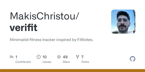 GitHub MakisChristou Verifit Minimalist Fitness Tracker Inspired By FitNotes