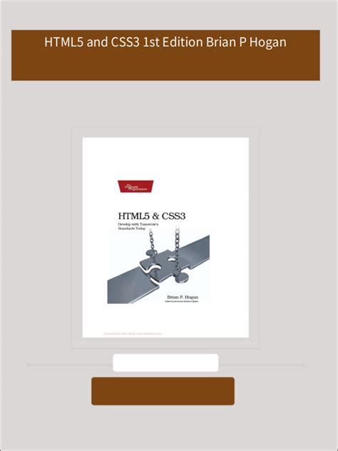 Html5 And Css3 1st Edition Brian P Hogan Download Pdf Pdf Html5