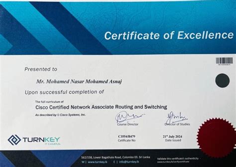 Ccna Networking Cybersecurity It Certification Careergrowth Mohamed Nasar Mohamed Asnaj
