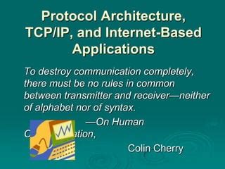 Protocol Architecture PPTX Computer Networking Computing