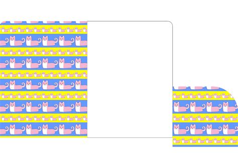 File Folder Design With Cat Pattern Themefile Folder Design With Cat