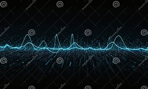 Digital Waveform With Gradient Blue And Green Colors Creating Dynamic And Abstract Visual
