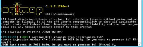 sql sqlmap post json data as body stack overflow