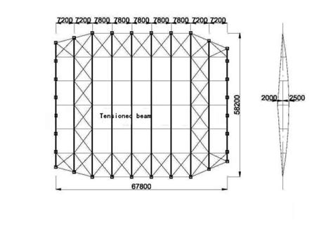 Roof Structural Plan Roof Structure Section And Plan View Detail Dwg