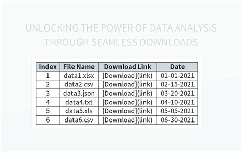 Unlocking The Power Of Data Analysis Through Seamless Downloads Excel