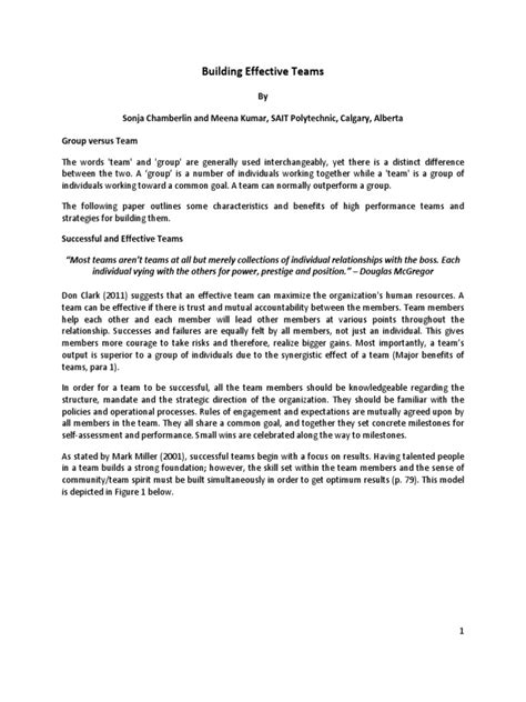 Building Effective Teams Pdf Leadership Psychology