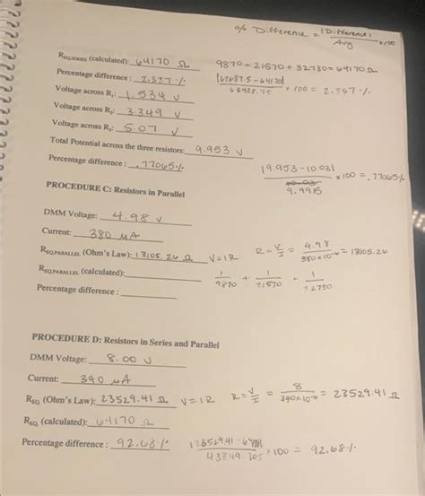 Solved Difference Avg IDifference X Percentage Chegg