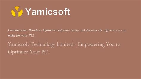 Ppt Simplifying Pc Maintenance With Windows Optimizer Software Powerpoint Presentation Id