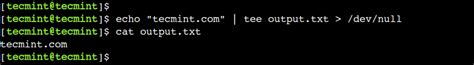 8 Tee Command Examples And Usage In Linux
