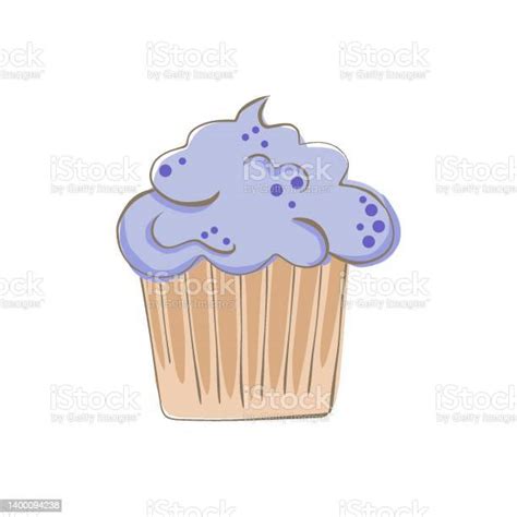 손으로 그린 컵케이크와 크림과 토핑 간단한 만화 음식 그림 의 케이크 거품 내기에 대한 스톡 벡터 아트 및 기타 이미지 거품 내기 공휴일 낙서 드로잉 Istock