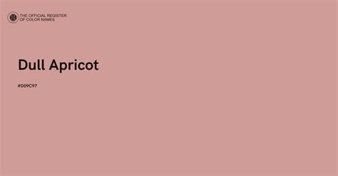 Dull Apricot Color D09c97 The Official Register Of Color Names