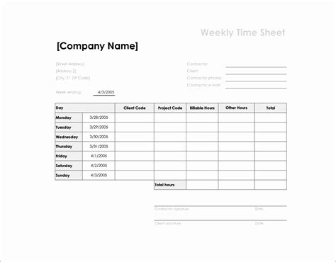 8 Excel Weekly Timesheet Template With Formulas Excel Templates