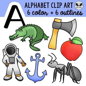Letter A Clip Art Alphabet Beginning Sounds Freebie A Clipart