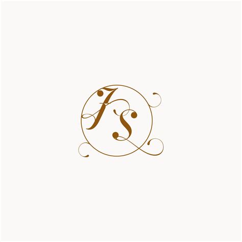 Js Wedding Monogram Initial In Perfect Details 34902732 Vector Art At