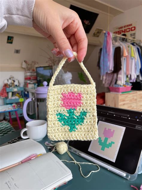 Free Graph Pattern For Knit Or Crochet Flower By Devout Hand