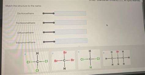 Solved Ilgts Reserved Match The Structure To The Name