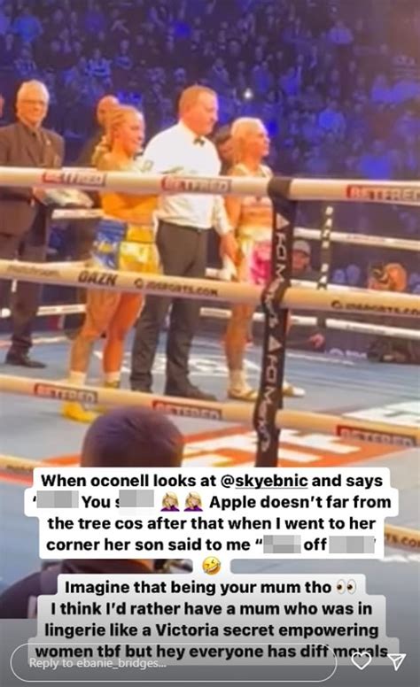 Boxer Ebanie Bridges Says Shannon Oconnells Son Hit Her With A