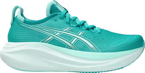 Asics Gel Nimbus 27 Womens Running Shoes Green Start Fitness