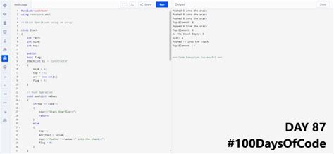 100daysofcode 100daysofcode Dsa Cpp Stacks Codingchallenge Siddhesh Patil
