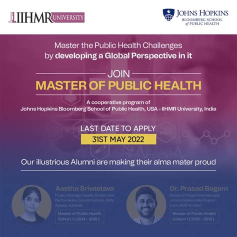 Iihmr University On Linkedin Master Of Public Health Jhu Usa And