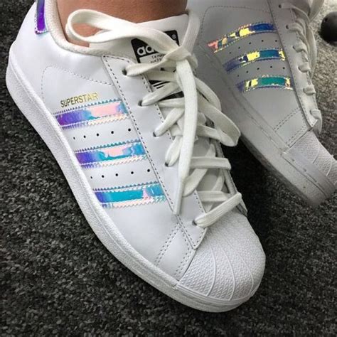 Iso Adidas Superstar Iridescent Holographic Shoes Adidas Shoes Women